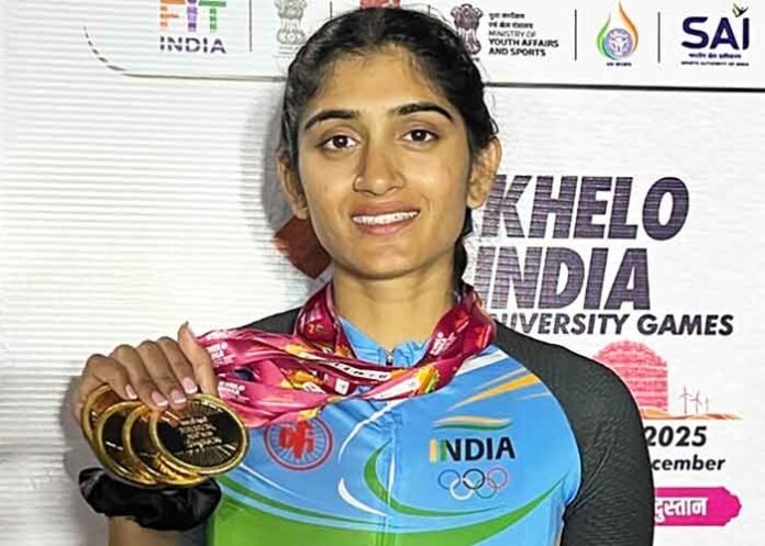 KIUG 2025: Cyclist Meenakshi Rohilla finishes with four golds as Guru Nanak Dev University takes ...